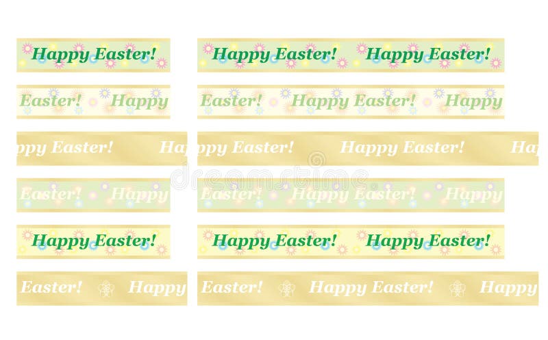 Easter Set, Ribbons, Labels. Stock Vector - Illustration of ribbon ...