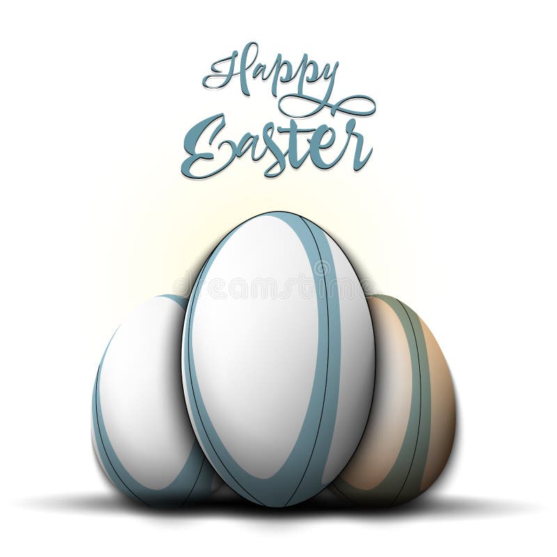 Happy Easter. Rugby Ball and Easter Eggs Stock Vector - Illustration of ...