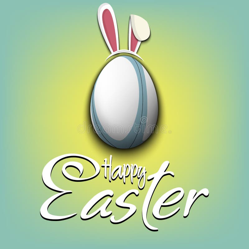Happy Easter. Rugby Ball in the Form of a Egg Stock Vector ...