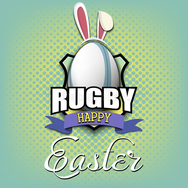 Happy Easter. Rugby Ball in the Form of a Egg Stock Vector ...