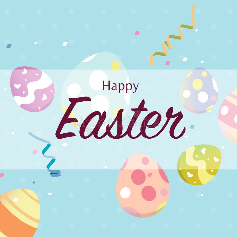 Happy Easter`s Day Greeting Card. Stock Vector - Illustration of ...