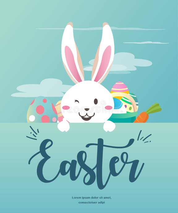 Happy Easter`s Day Greeting Card. Stock Vector - Illustration of ...