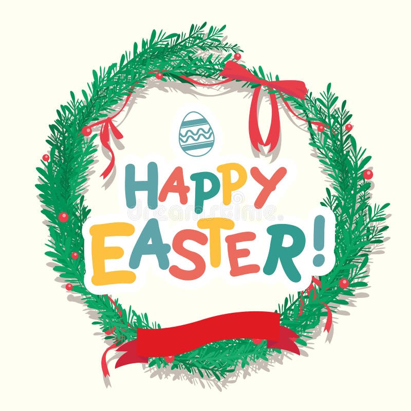 Happy Easter`s Day Greeting Card Stock Vector - Illustration of ...