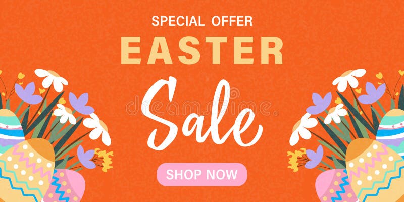 Happy Easter Sale. Easter Sale Banner Template Stock Vector ...