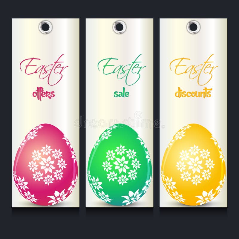 Happy Easter Sale Tag stock illustration. Illustration of banners ...