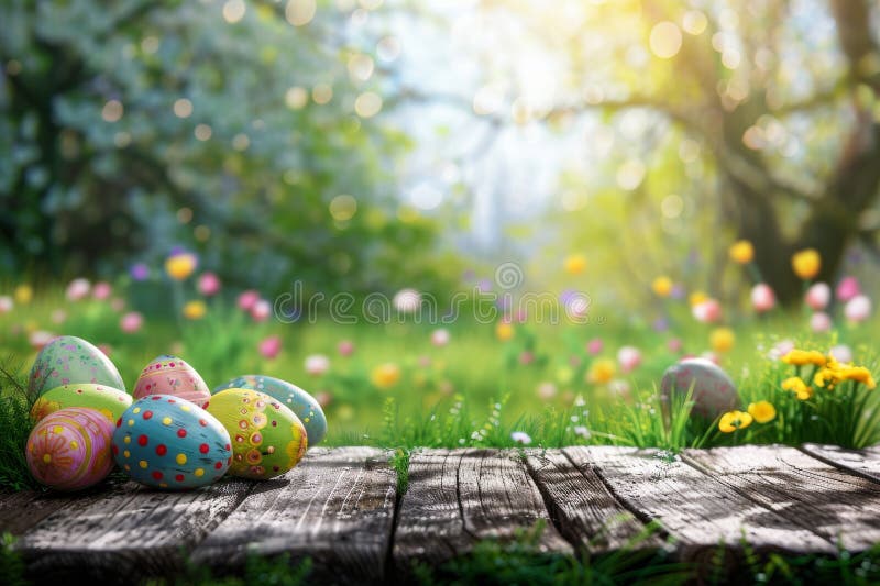 Happy Easter Script Space Eggs Easter Egg Colors Basket. White ...