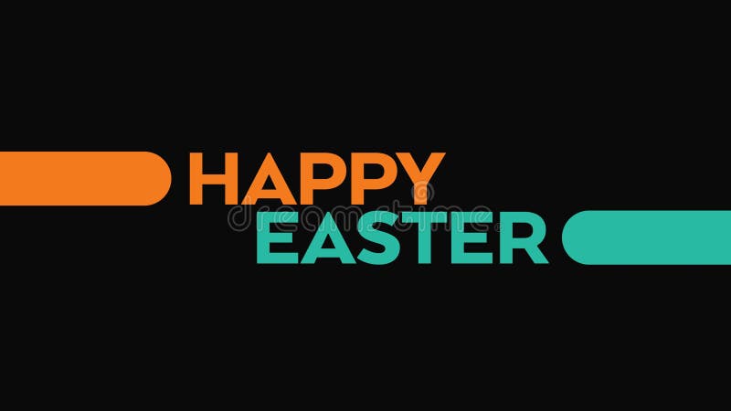 Happy Easter Seamlessly Loopable Text Animation on a White Background ...