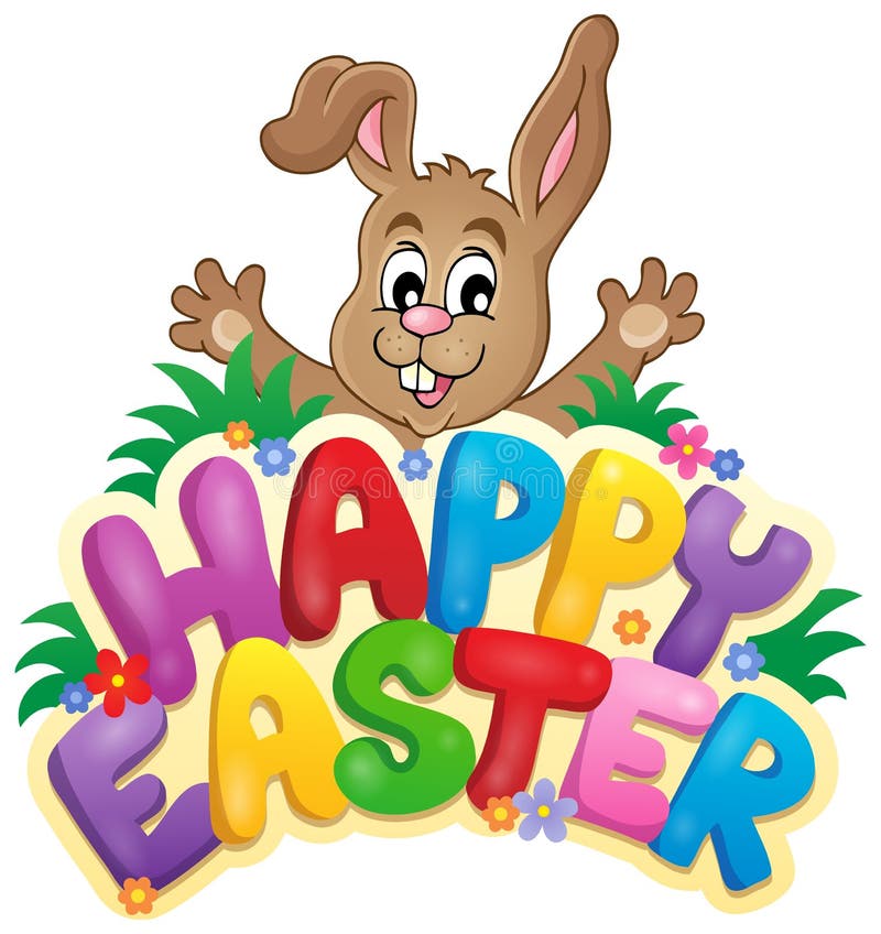 Happy Easter Sign Theme Image 6 Stock Vector - Illustration of happy ...