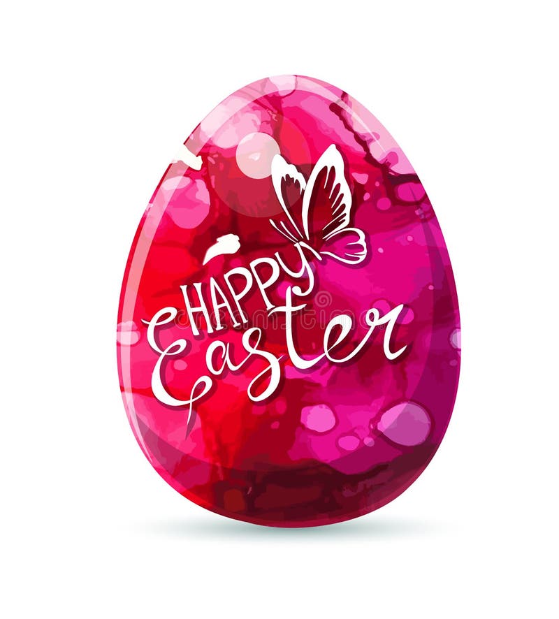 Egg Watercolor. Happy Easter. Vector Illustration Stock Vector ...