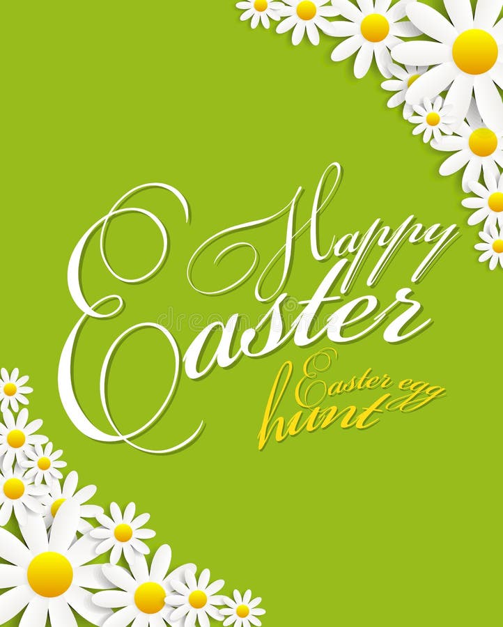 Happy Easter Spring Background Illustration Stock Vector - Illustration ...