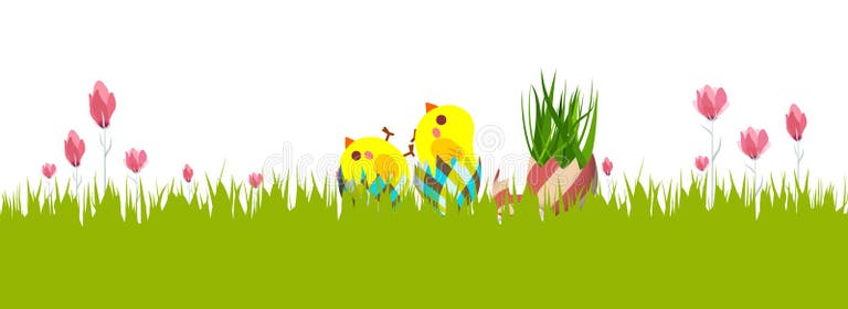 Happy Easter. Spring Banner Stock Illustration - Illustration of text ...
