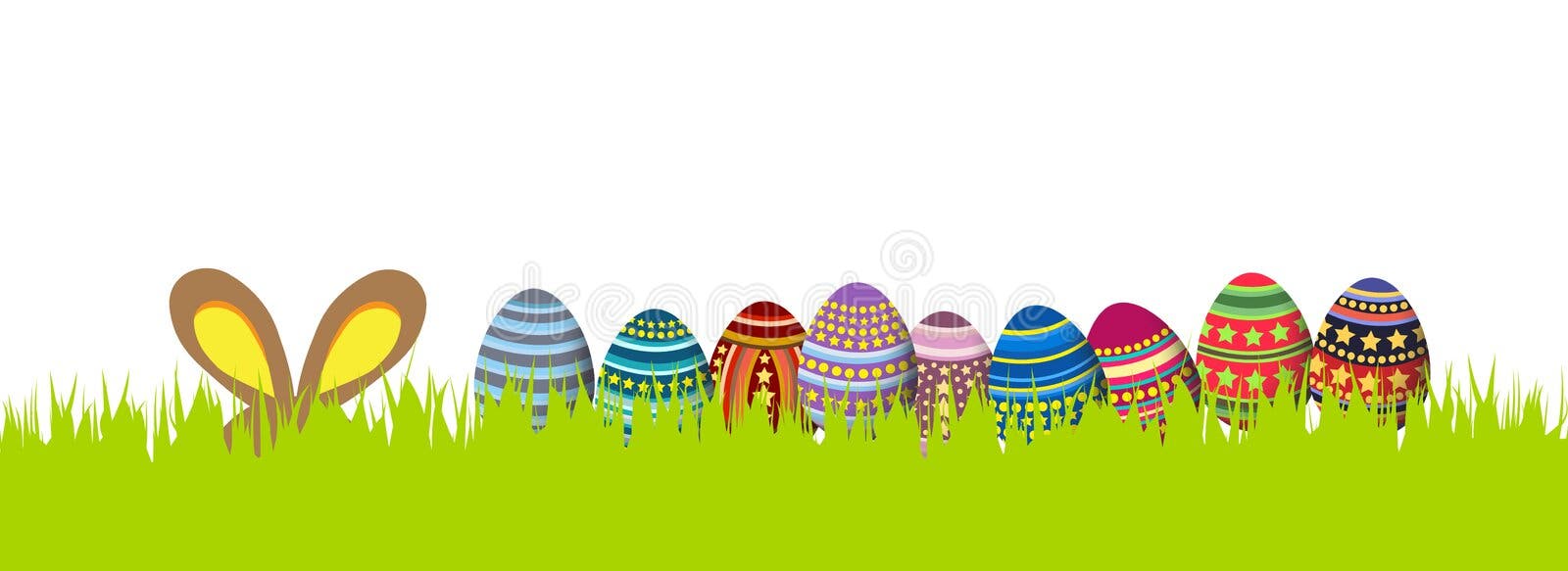 Happy Easter. Spring Banner Stock Illustration - Illustration of spring ...