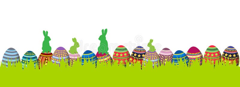 Happy Easter. Spring Banner Stock Illustration - Illustration of easter ...