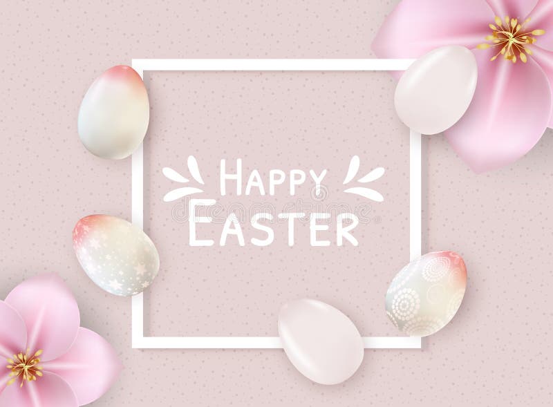 Happy Easter Spring Holiday Background Illustration Stock Illustration ...