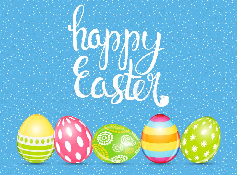 Happy Easter Spring Holiday Background Illustration Stock Vector ...