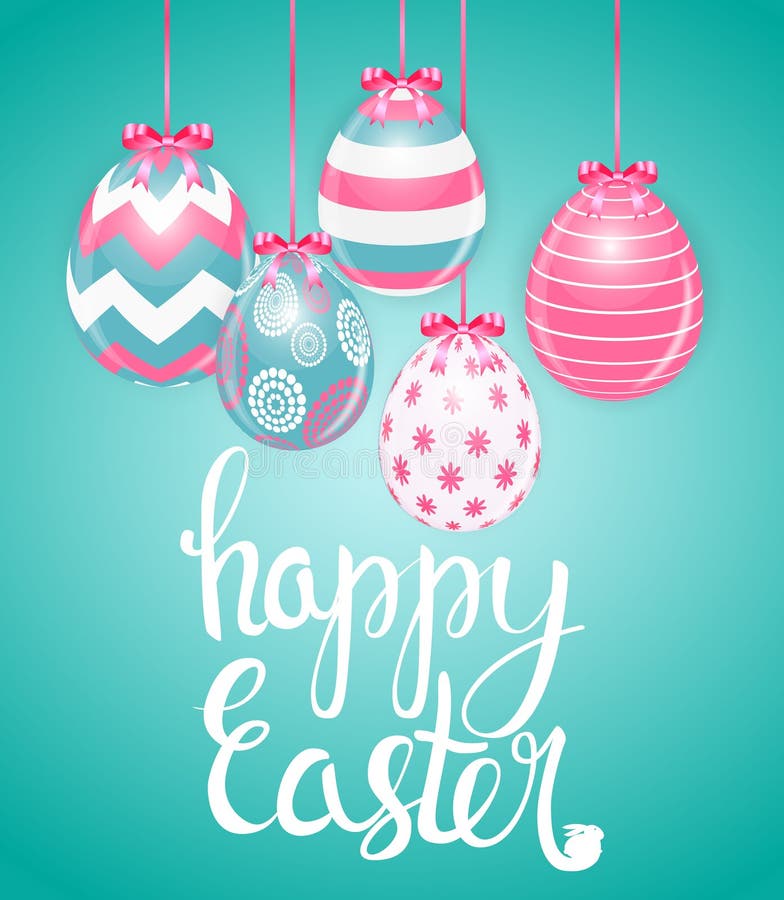 Happy Easter Spring Holiday Background Illustration Stock Vector ...