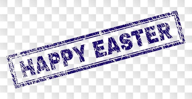 Grunge HAPPY EASTER Rectangle Stamp Stock Vector - Illustration of ...