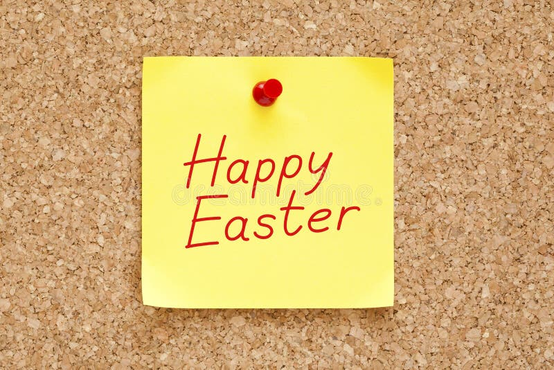 Happy Easter Sticky Note stock photo. Image of holiday - 93447870