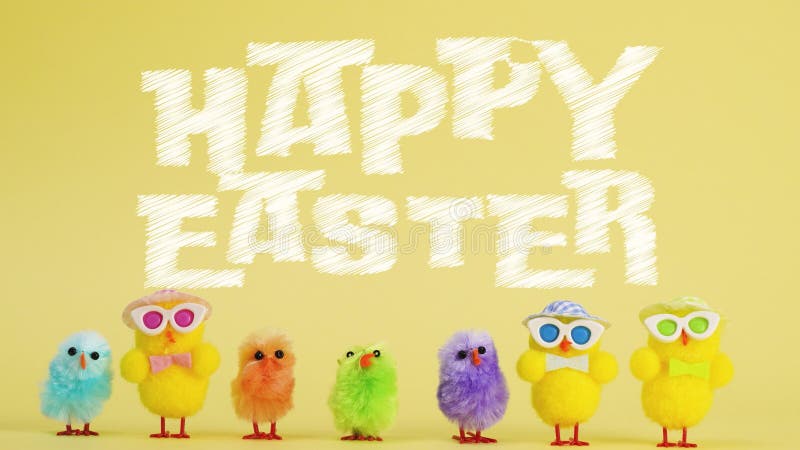 Happy Easter Stop Motion Animation Dancing Chickens on Yellow ...