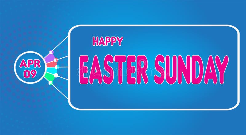17 April, Easter Sunday, Neon Text Effect on Bricks Background Stock ...