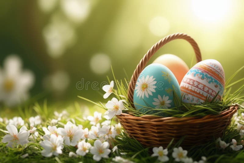 Happy Easter Sunday Background Stock Illustration - Illustration of ...