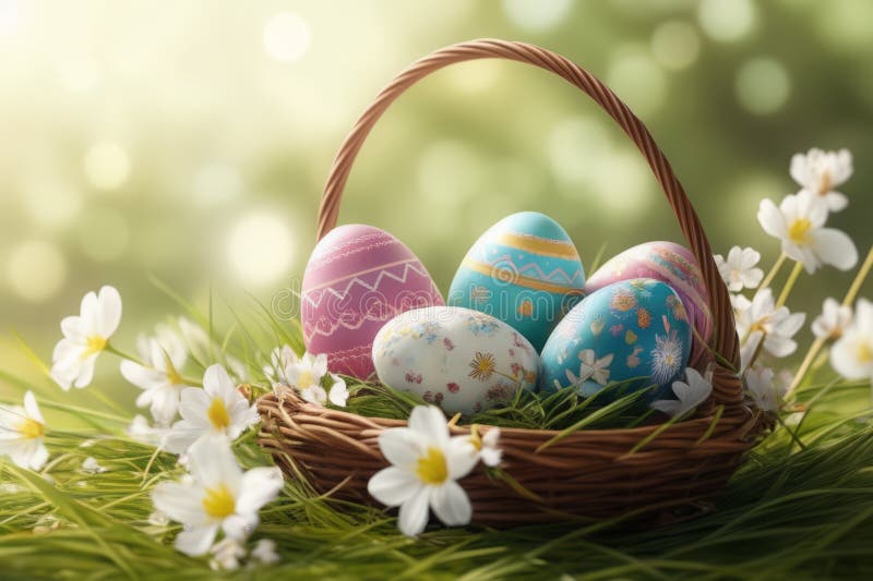 Happy Easter Sunday Background Stock Illustration - Illustration of ...