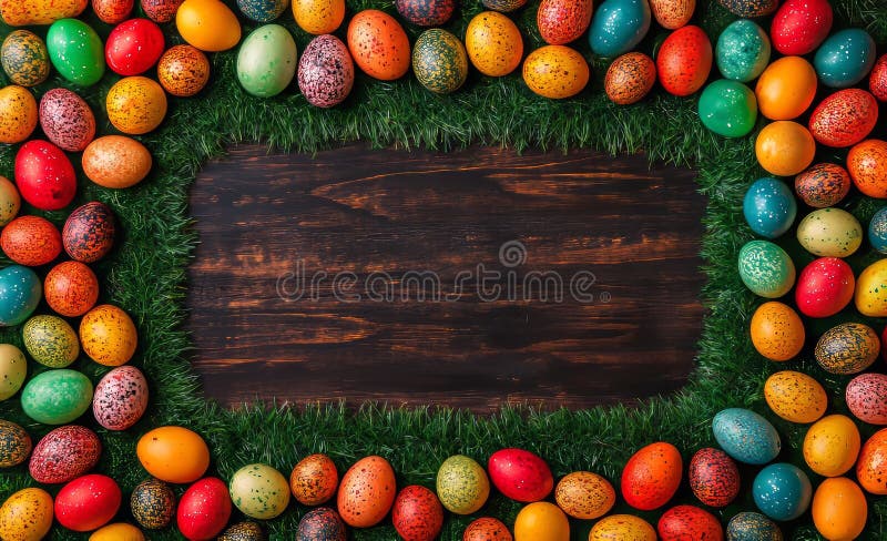 A Happy Easter Template is Available, Featuring Six Painted Eggs, a ...