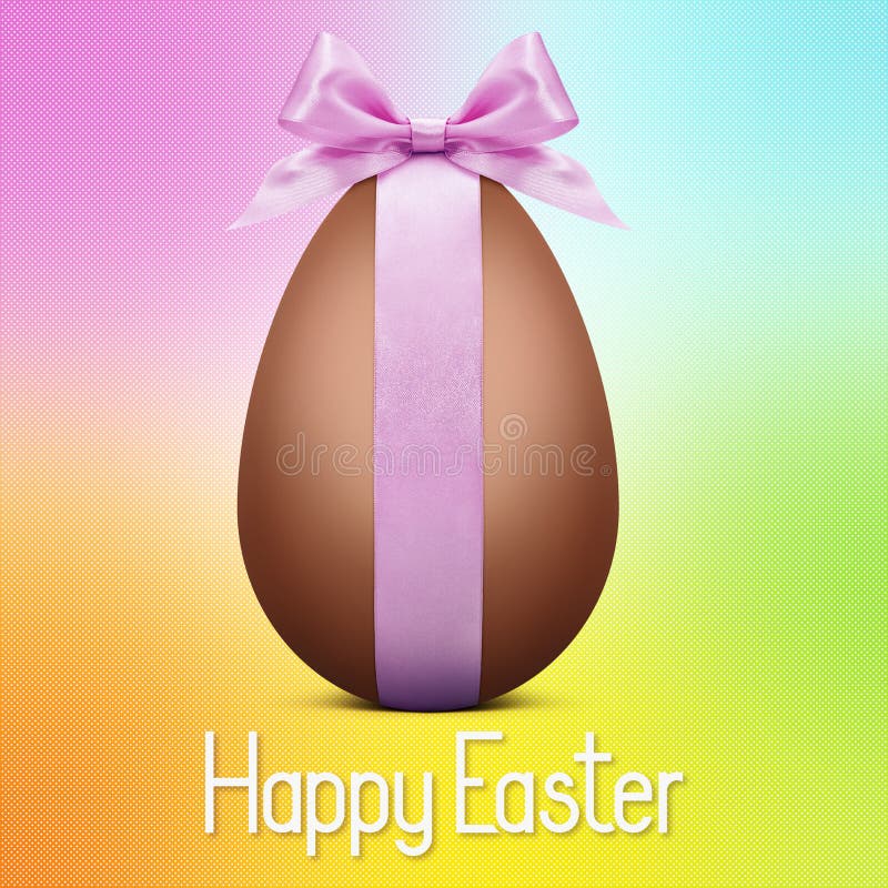 Happy Easter, Chocolate Funny Bunny Showing the Sign with Text O Stock ...