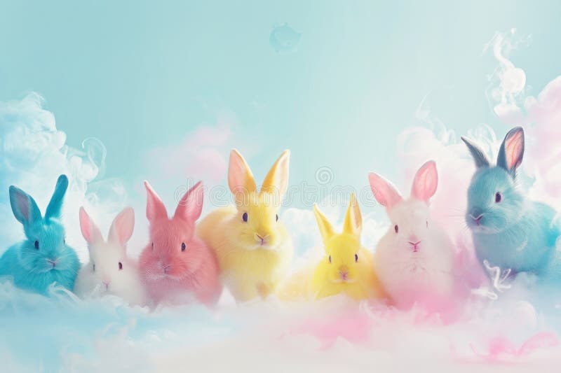 Happy Easter Texture Eggs Daisy Chains Basket. White Daffodil Bunny ...