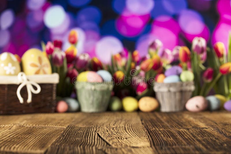 Happy Easter Theme. Place for Typography and Logo. Stock Image - Image ...