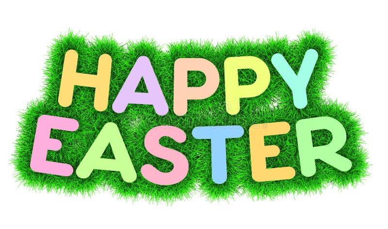 Happy Easter title stock illustration. Illustration of realistic - 51344393