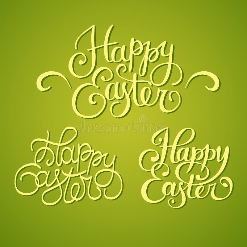 Happy Easter title set stock illustration. Illustration of decor - 69165988