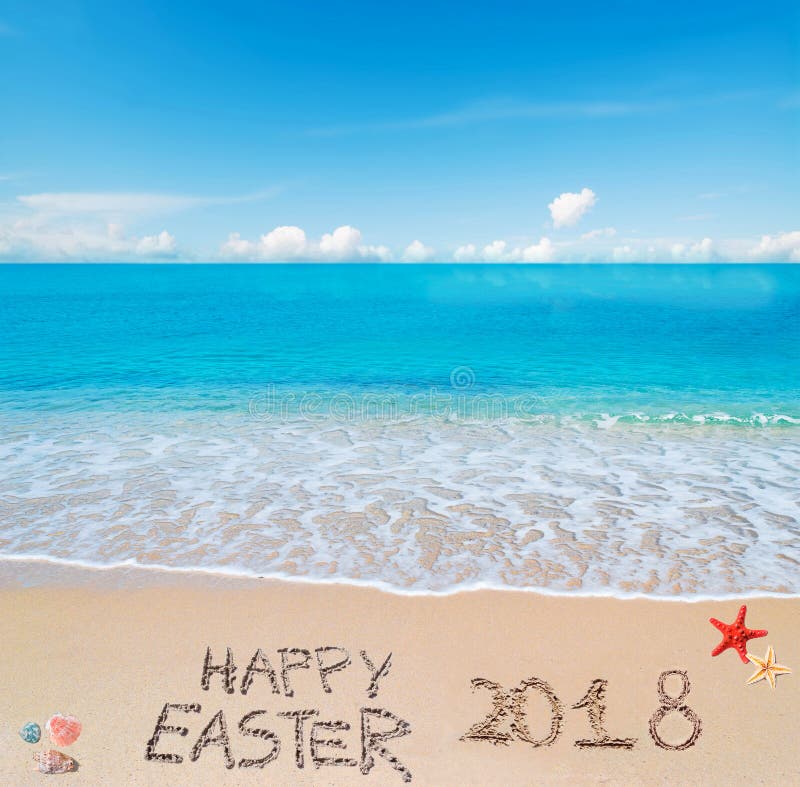 Happy Easter 2018 Tropical Beach Under Clouds Stock Photos - Free ...