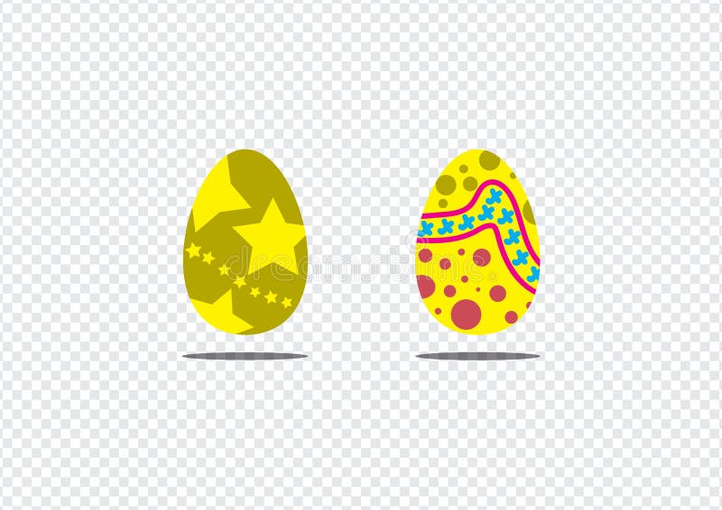 Happy Easter. Two Easter Eggs with Different Texture Stock Vector ...