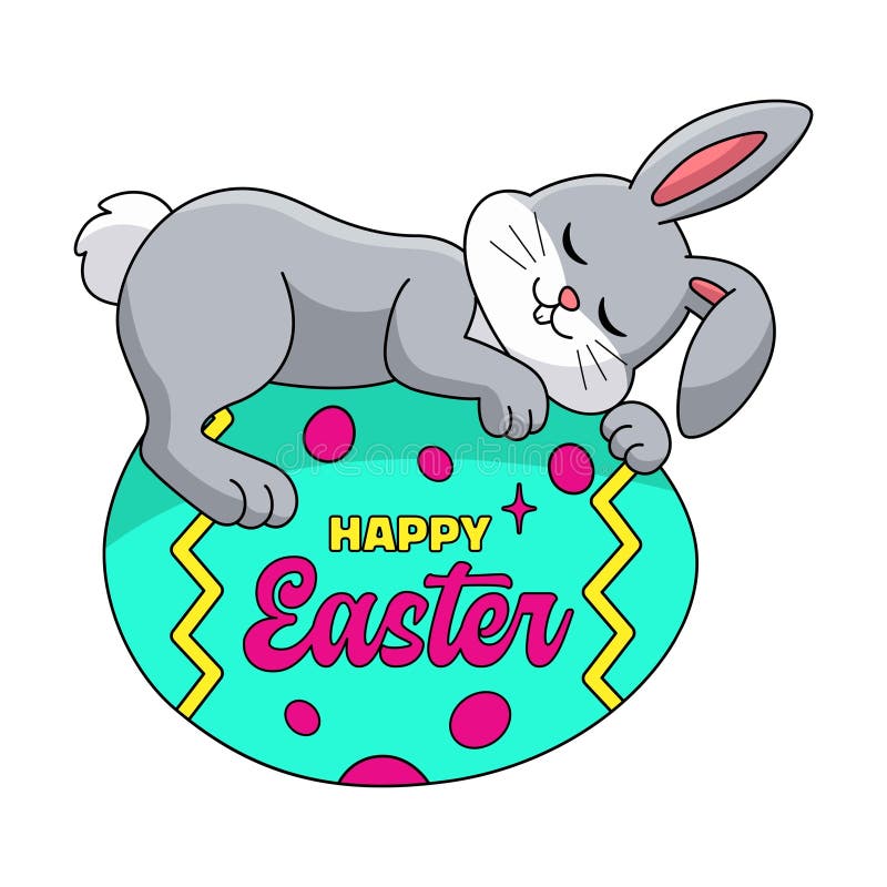 Happy Easter Typography Isolated White Background Stock Vector ...