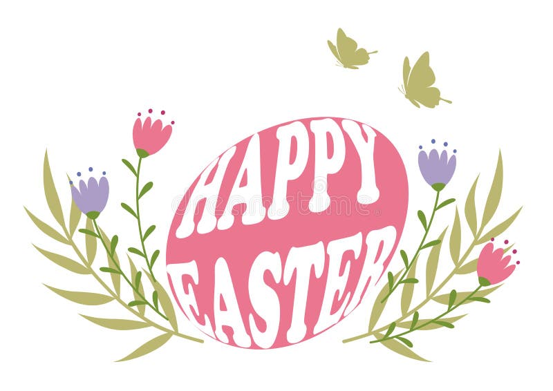 Happy Easter Vector Colorful Symbol Logo Isolated on a White Background ...