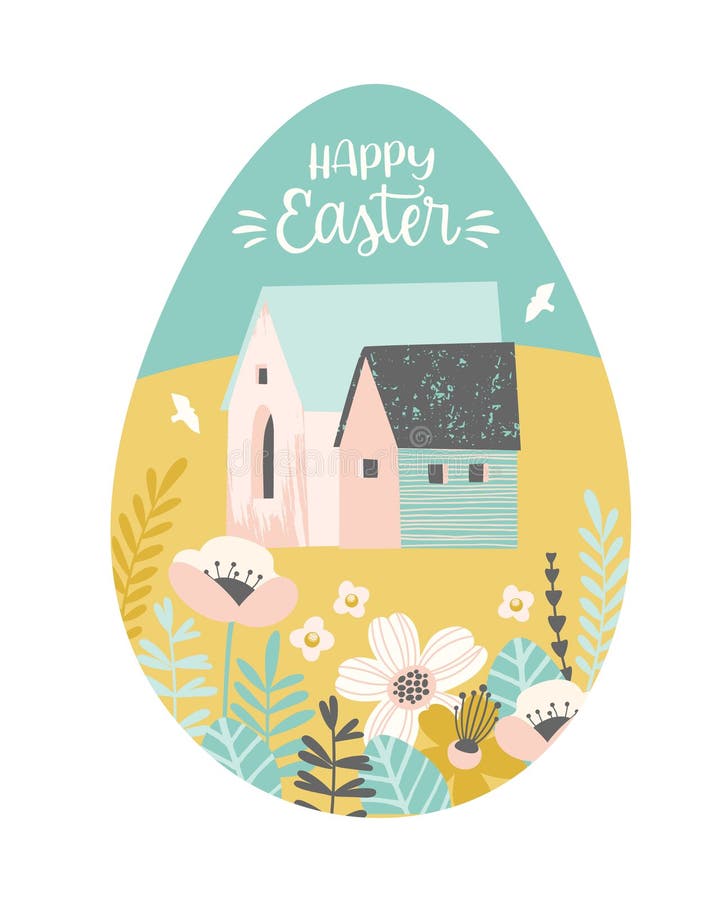 Happy Easter. Vector Isolated Illustration for Card, Poster, Flyer and ...