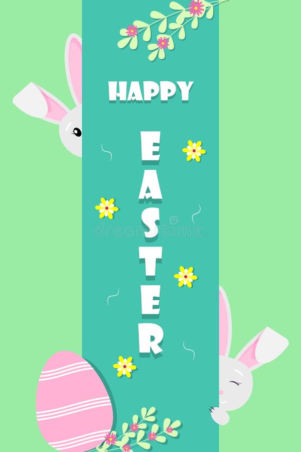 Happy Easter Vertical Banner. Easter Card, Poster, Invitation, Banner ...