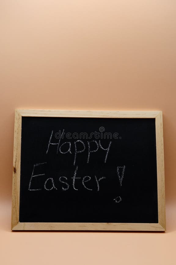 Happy easter write stock image. Image of board, card - 360415555