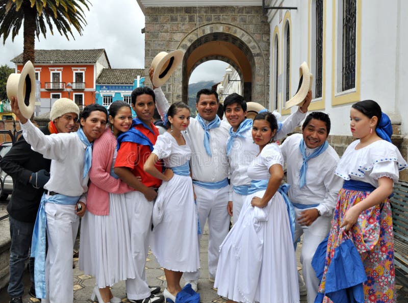 Happy Ecuadorian Dancers editorial stock image. Image of travel - 21110169