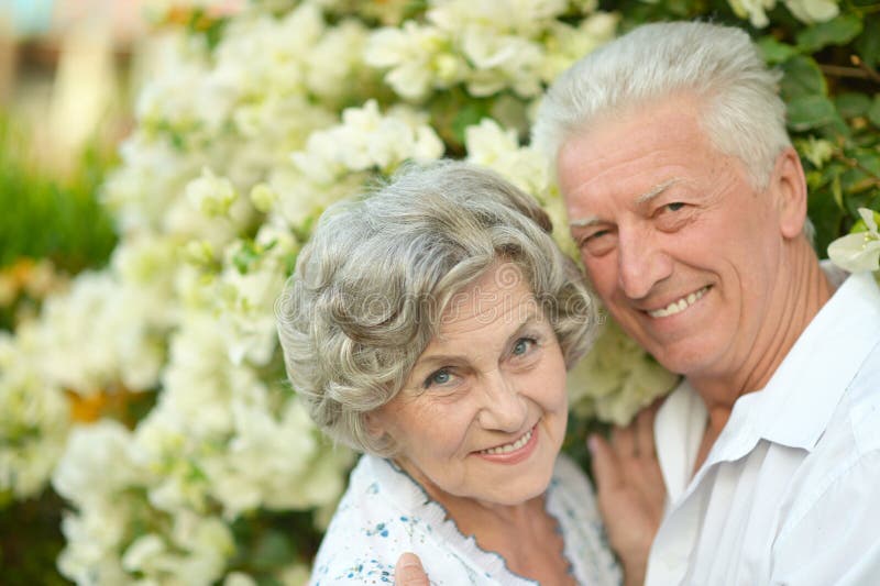 Happy elder couple stock image. Image of emotions, outside - 39955129