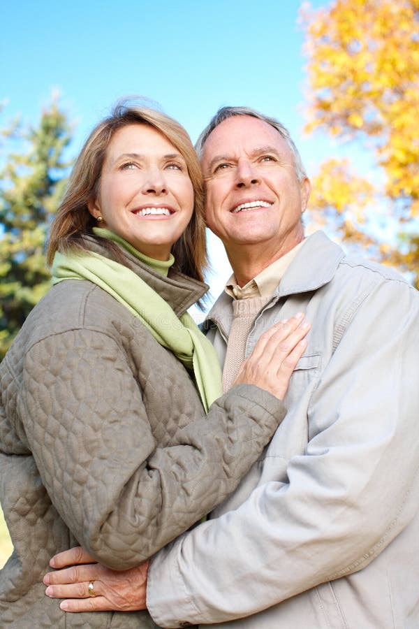 Happy elderly couple stock photo. Image of lover, fall - 11089350