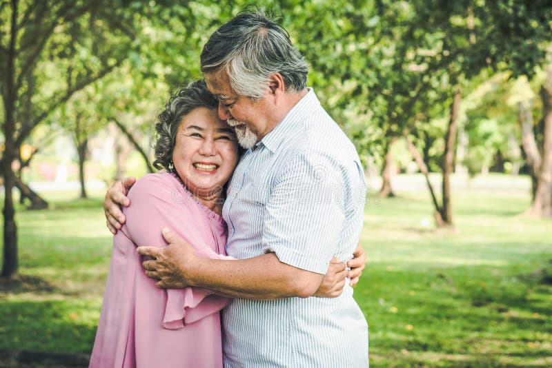 Happy Elderly Couple With Lifestyle After Retiree Concept Lovely Asian