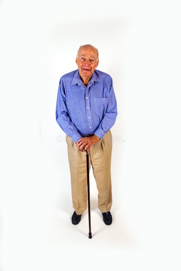 Happy elderly man standing stock image. Image of home - 34842093