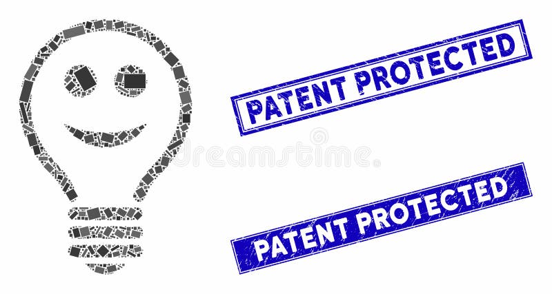 Happy Electric Bulb Mosaic and Distress Rectangle Patent Protected ...