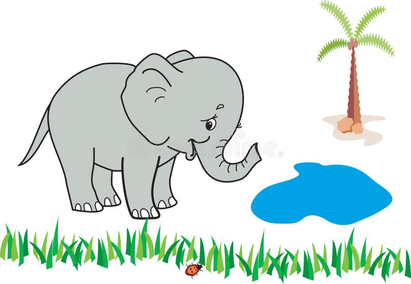 Happy elephant stock illustration. Illustration of happiness - 4779801