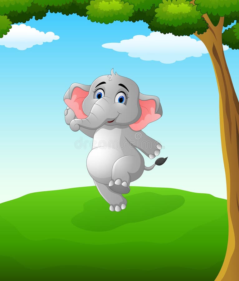 Happy Elephant Cartoon Stock Illustrations – 28,342 Happy Elephant ...