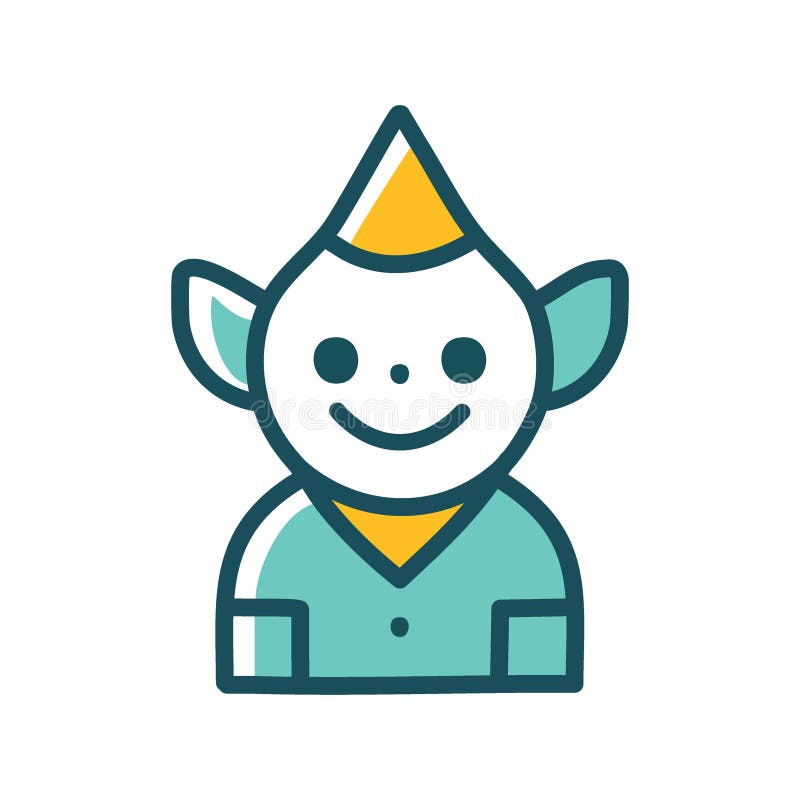 Happy Elf Character Illustration. Adorable Elf Character with a Festive ...