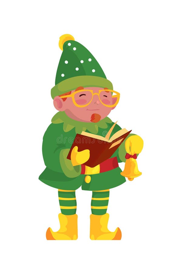 Happy elf illustration stock vector. Illustration of holiday - 273200604