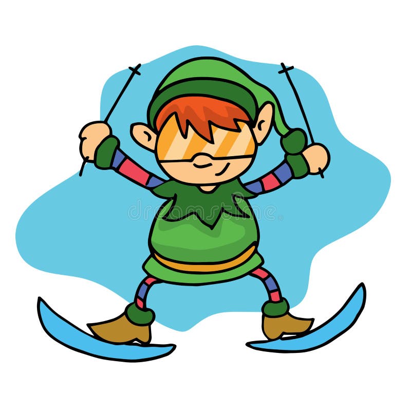 Elf Skiing Stock Illustrations – 57 Elf Skiing Stock Illustrations ...